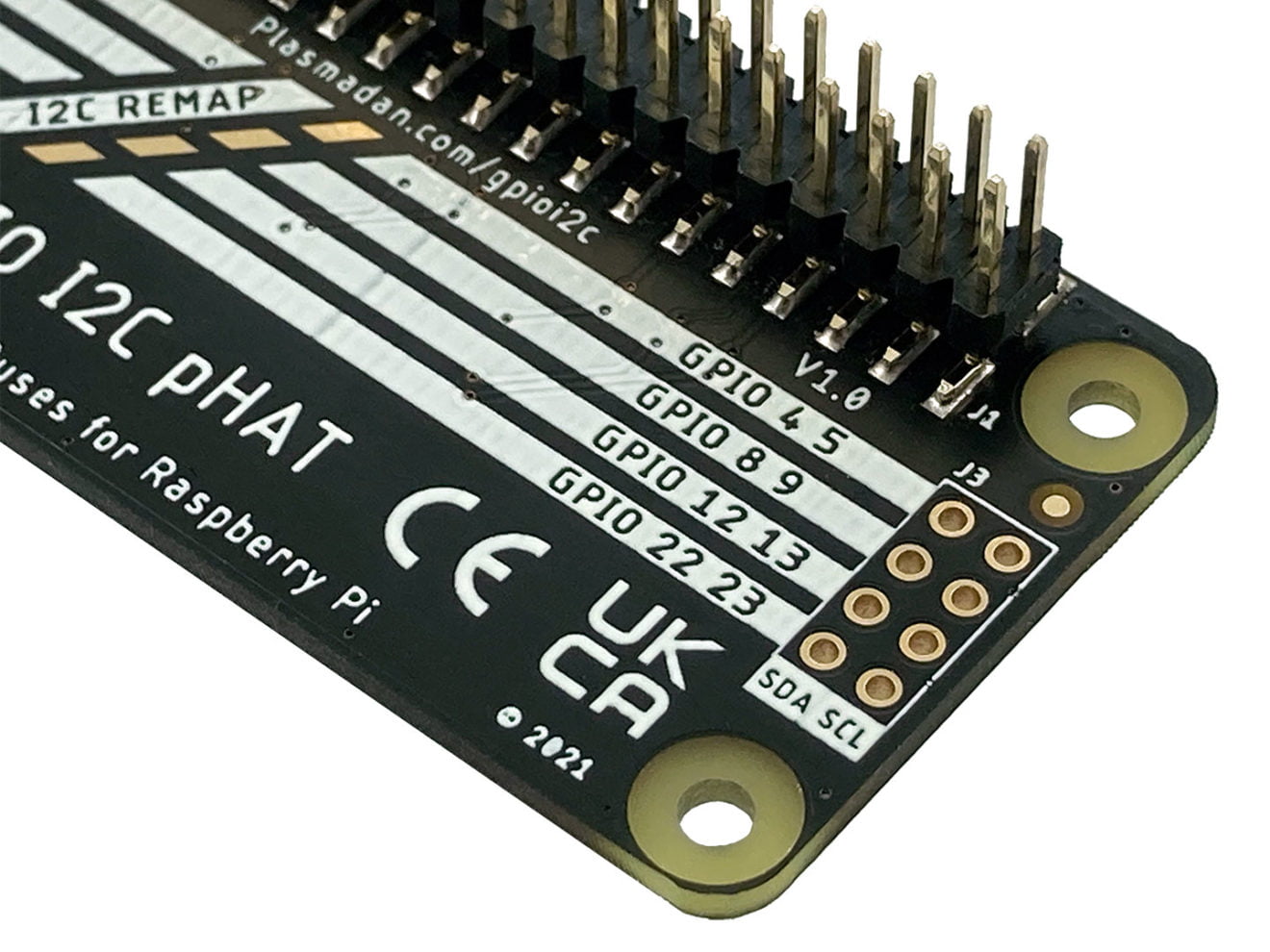 GPIO I2C pHAT - PlasmaDan Electronics