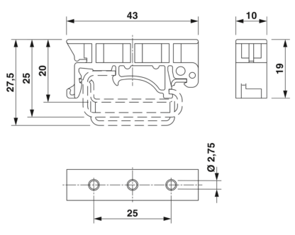 DIN Rail Adapter Kit (M3) - PlasmaDan Electronics